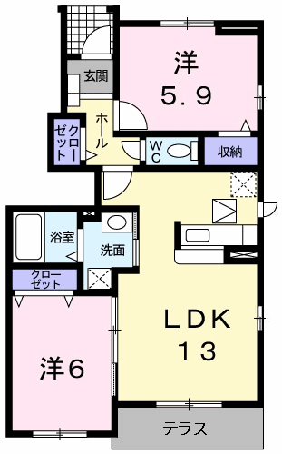サンライズ・ヴィラ 1F「2LDK」 – 四万十市の不動産会社 | 株式会社山沖興産、不動産の賃貸・売買・管理・売却
